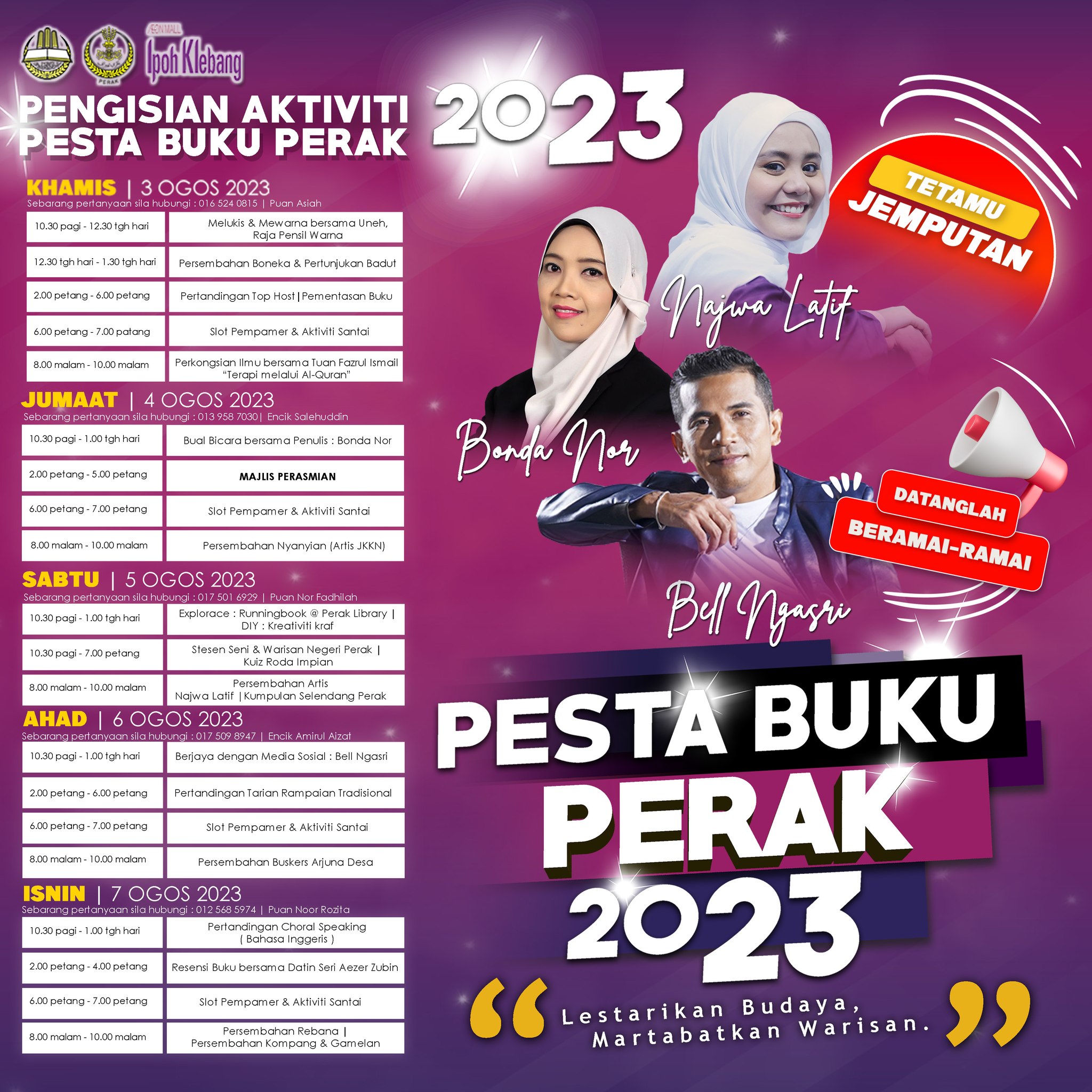 Pesta Buku Perak 2023 – Tourism Perak Malaysia