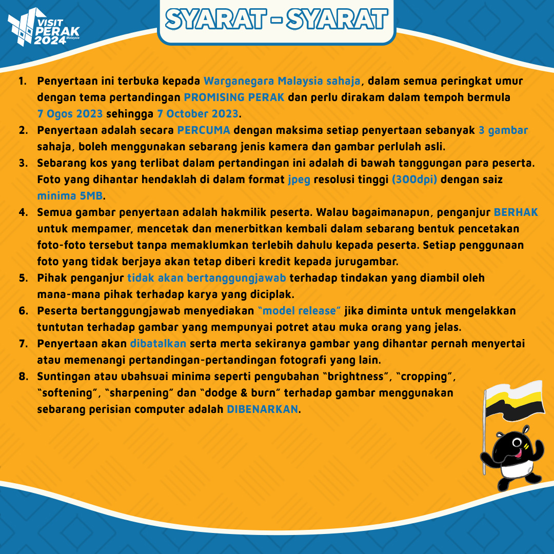 Pertandingan Fotografi Promising Perak 2023 – Tourism Perak Malaysia